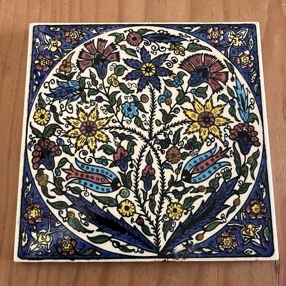 Vintage | Art | Vintage Jerusalem Aramean Pottery Ceramic Wall Tile ...